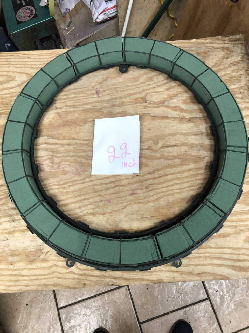 22 Inch Wreath Flowers Florist Foam Floral Roses Decor Design and ...