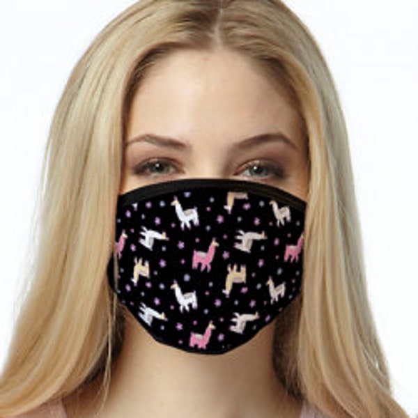 Llama Face Mask - Etsy