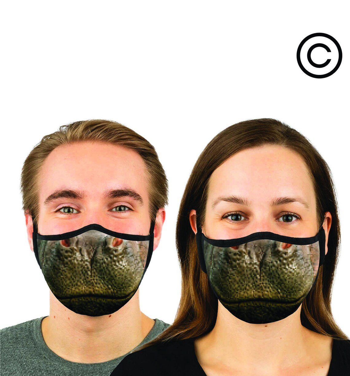 Cute Hippo Matching Couples Face Mask | Face Masks Covering Your Face ...