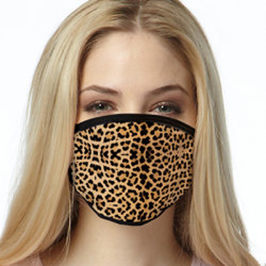 Leopard Print Face Mask | Unisex Cotton-polyester Blend - Etsy
