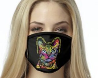 Fun Kitty Cat Face Mask/ Face Guard Unisex - Etsy