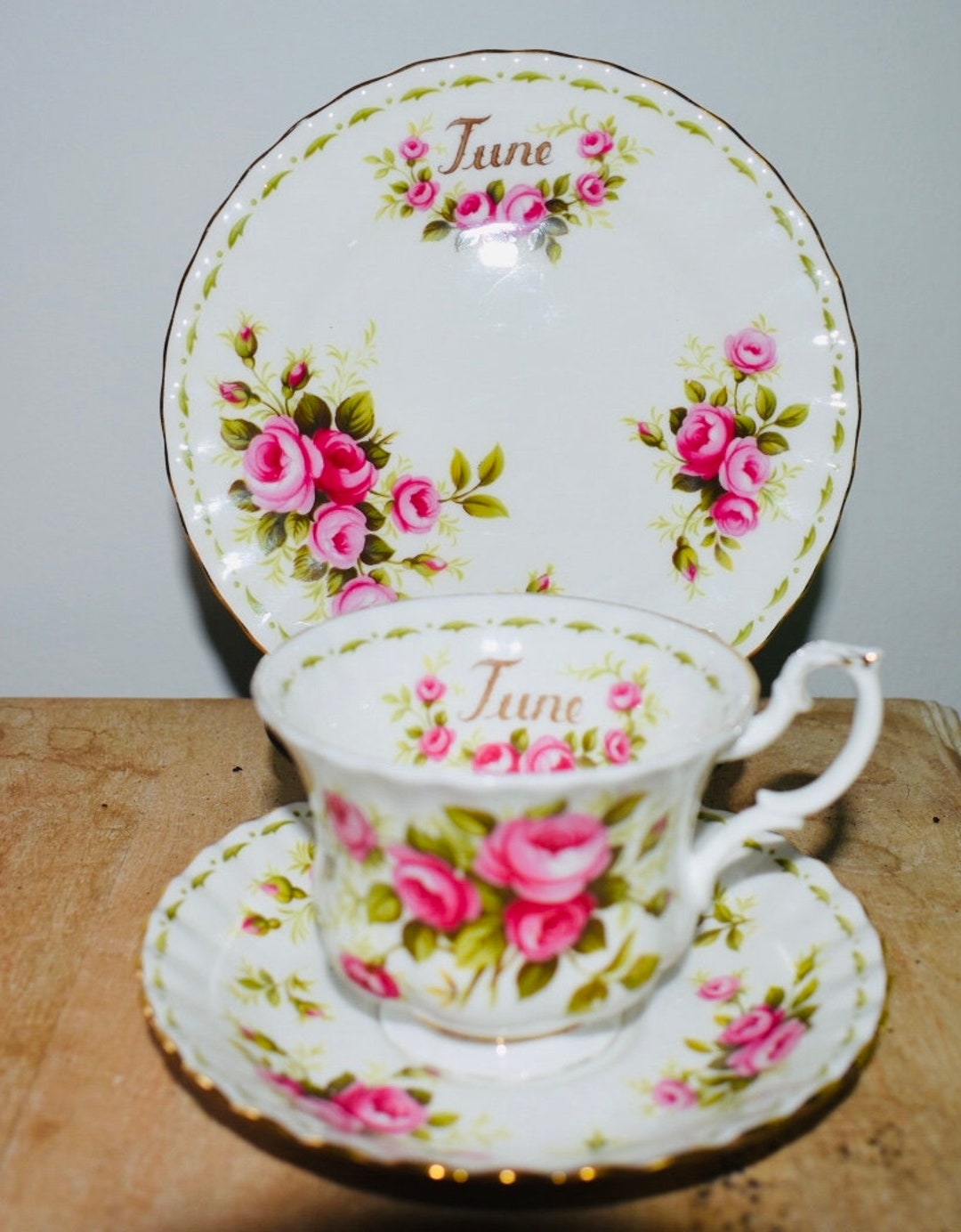 Royal Albert Flower of the Month Roses June Trio - Etsy
