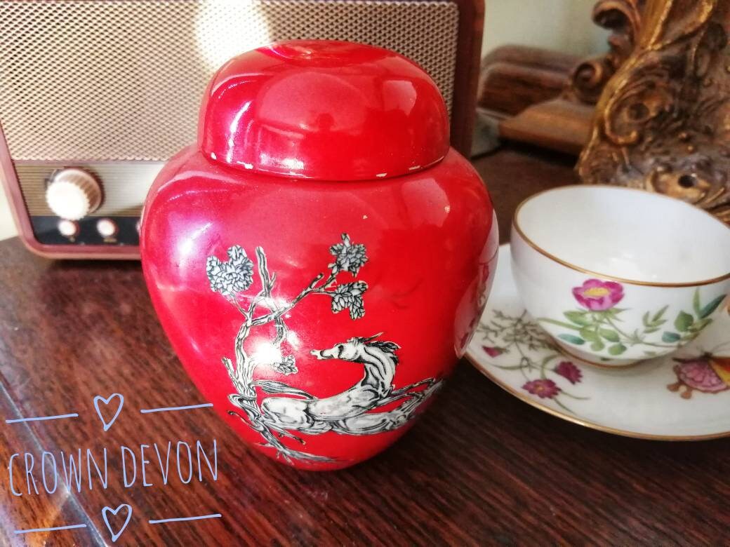 Pegasus Crown Devon Ginger Jar - Etsy