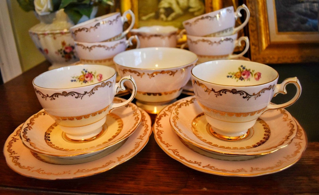 Stunning Pink Chintz Tea Set for Six, Princess Style Tea Set - Etsy