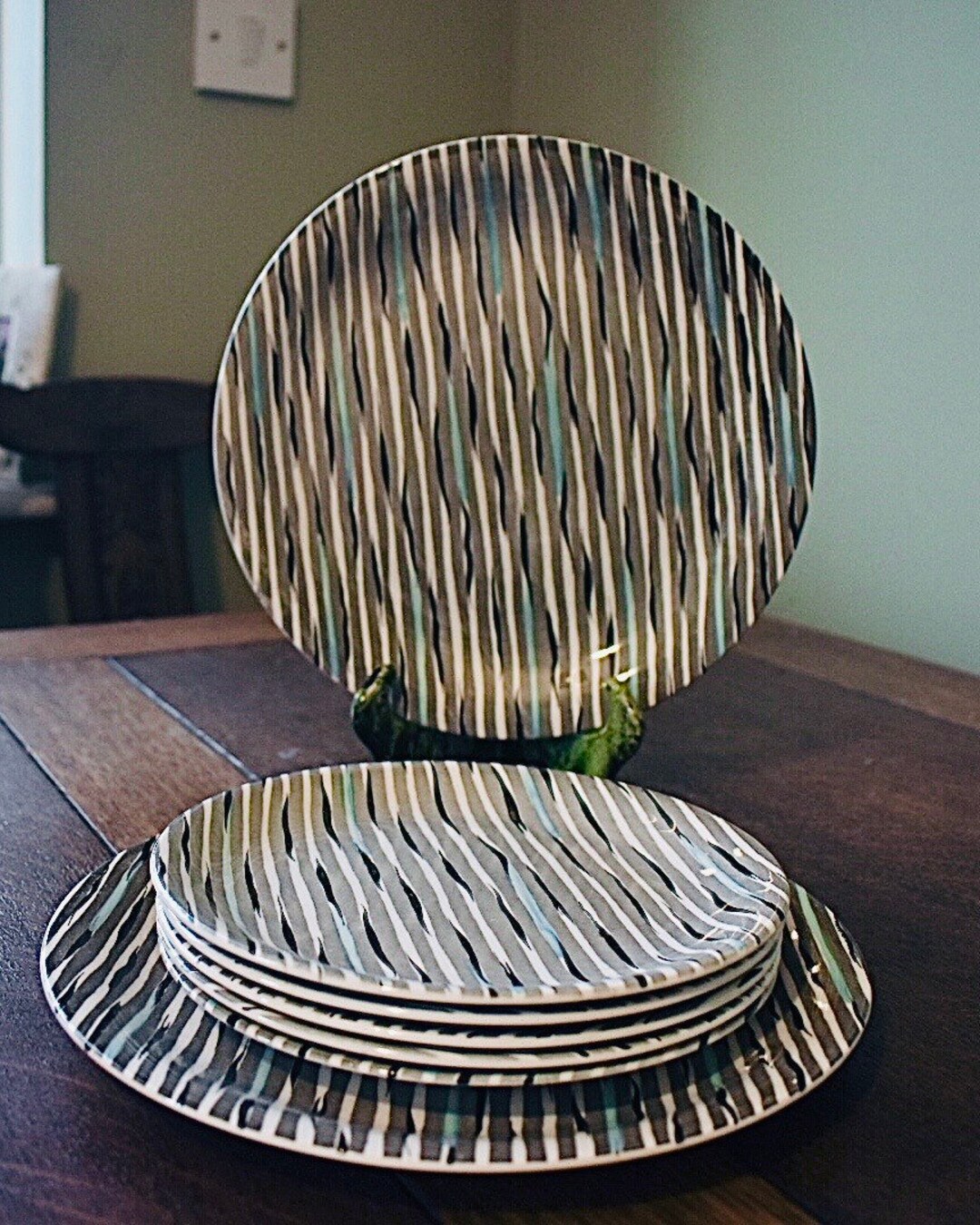 Mid Century Samba Pattern Wood and Son, Rare 50s Cake Plate Set - Etsy