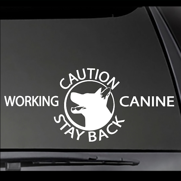 Working K9 Stay Back Decal - Etsy