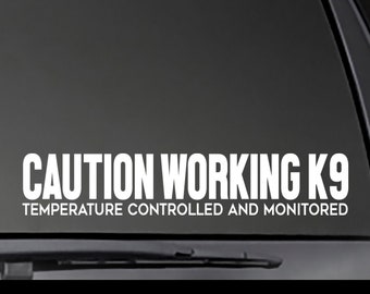 Working K9 Car Decal - Etsy