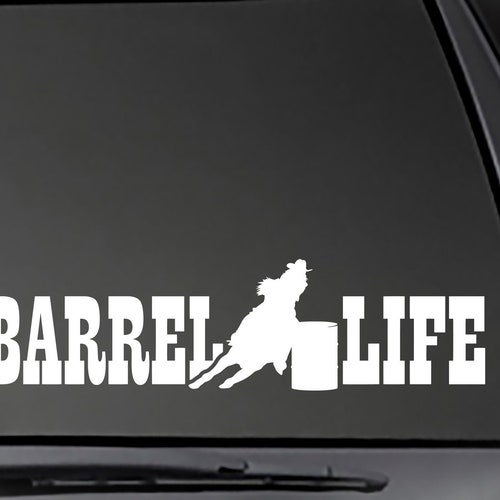 Barrel Racer Name Decal Barrel Racing Horse Car Decal - Etsy