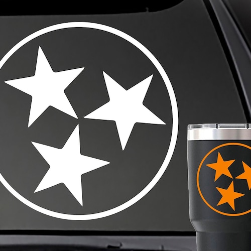 Tennessee Tristar Stickers Tri-star Decal Tristar Car - Etsy