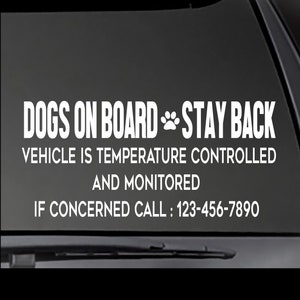 DOGS ON BOARD Stay Back Temperature Controlled and Monitored Phone ...