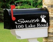 Buck Deer Personalized Set of 2 Matching Mailbox Decals for | Etsy