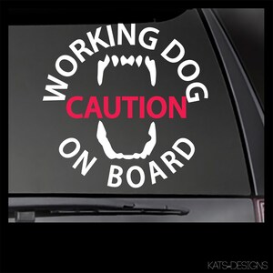 Working K-9 on Board Vinyl Decal - Working K9 Decal, K-9 Decal, Working ...