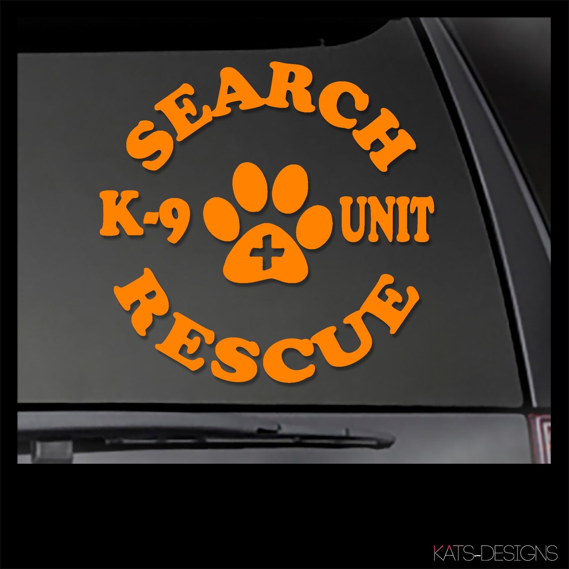 Search and Rescue K-9 Unit - Car Window Sticker Reflective Available - Etsy