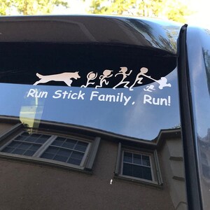 German Shepherd Decal, Run Stick Family, Run Dog Car Sticker Dog Car ...