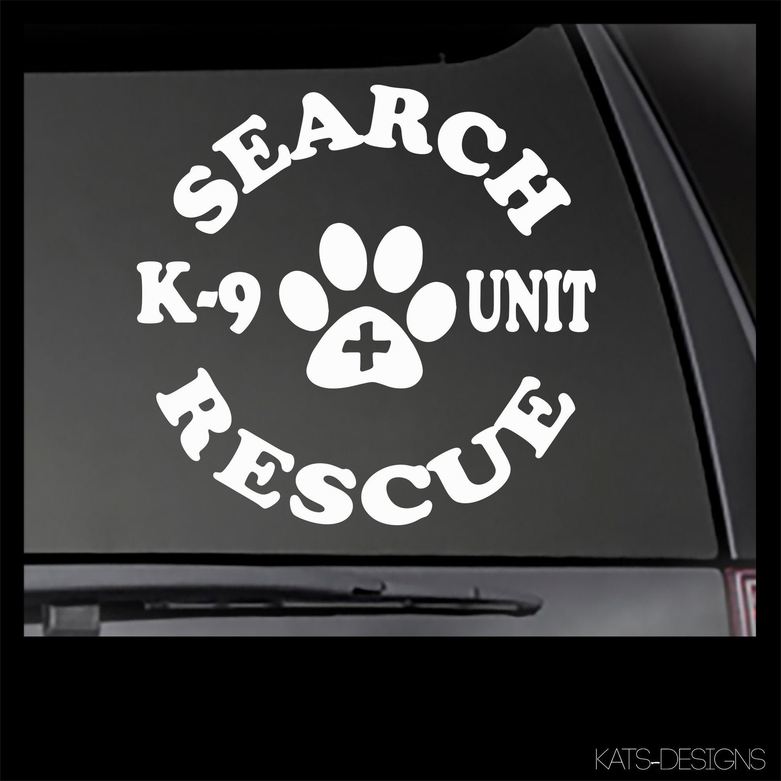 Search and Rescue K-9 Unit - Car Window Sticker Reflective Available - Etsy
