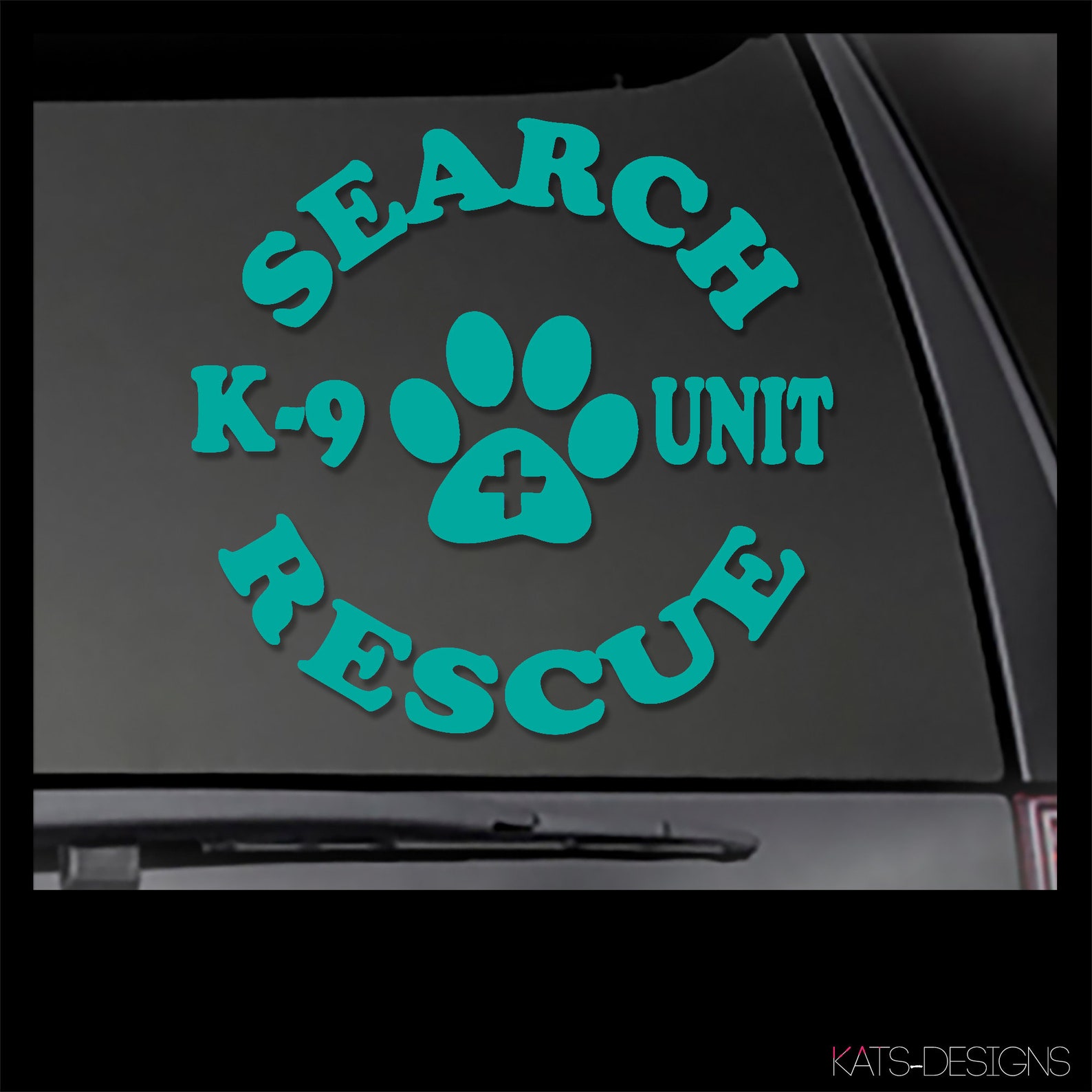 Search and Rescue K-9 Unit - Car Window Sticker Reflective Available - Etsy