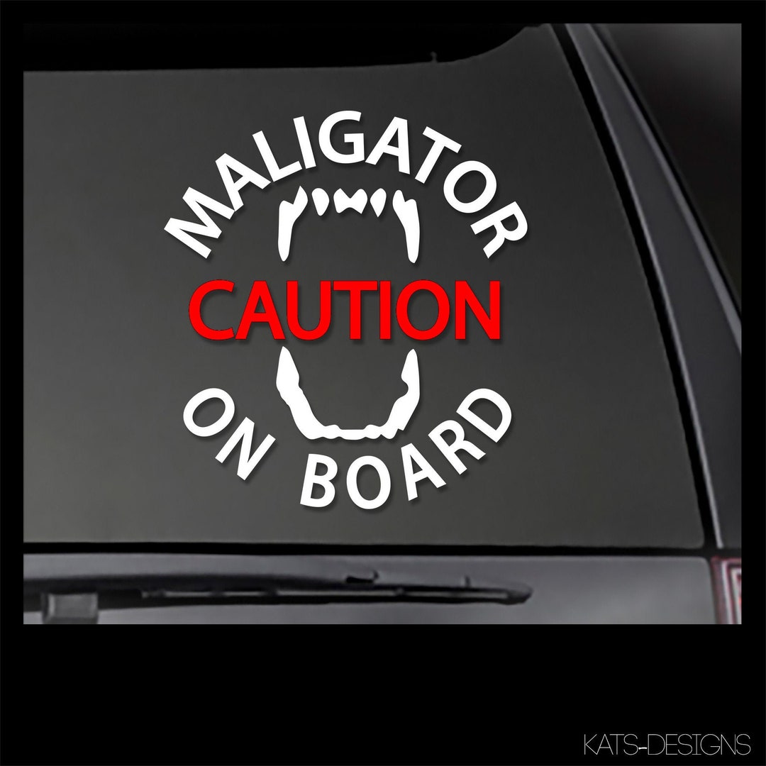 MALIGATOR on Board Vinyl Decal - Maligator K9 Decal, K-9 Decal ...