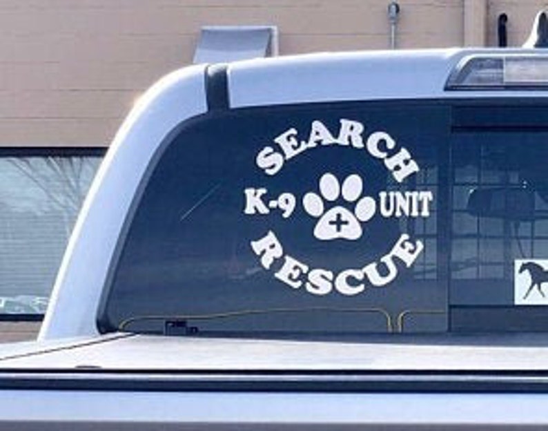 Search and Rescue K-9 Unit Decal - Multiple Sizes and Colors ...