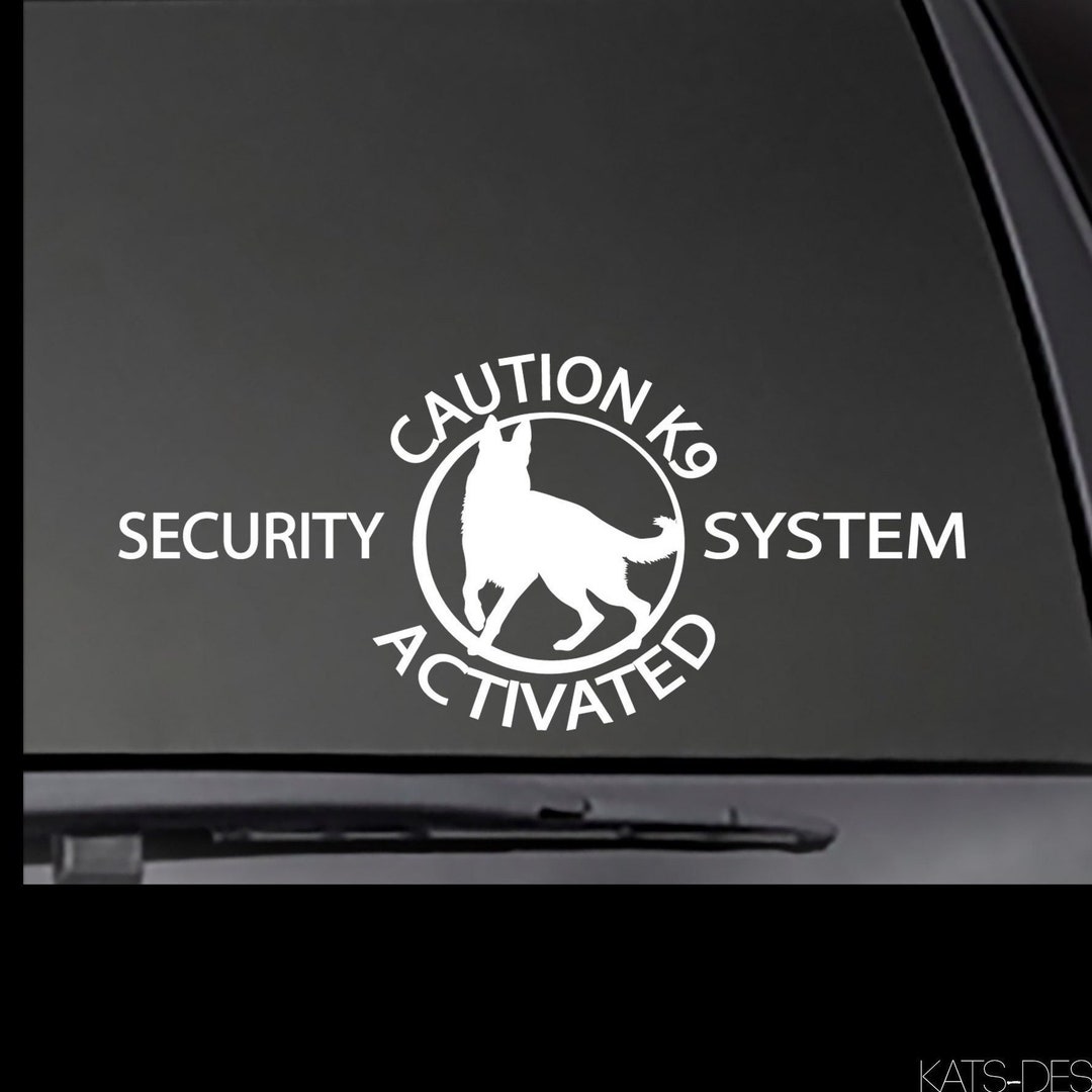 CAUTION K9 Security System Activated (german Shepherd) Sticker / Decal ...