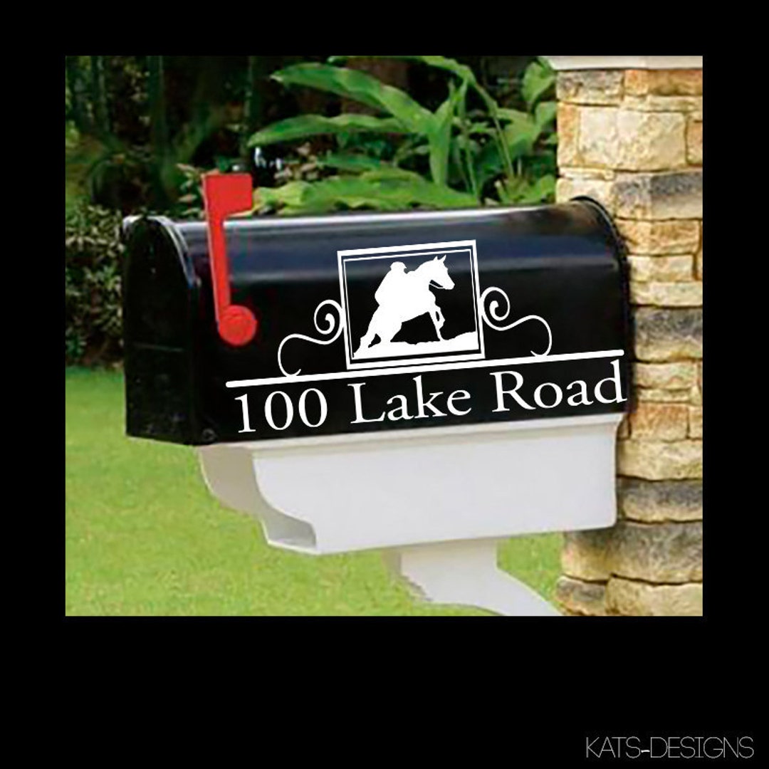 ENDURANCE RACING HORSE - Personalized Set of 2 Matching Mailbox Decals ...