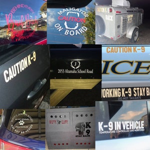 CAUTION WORKING K9 - Temperature Controlled and Monitored Decal Dog Car ...