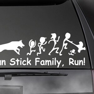 German Shepherd Decal, Run Stick Family, Run Dog Car Sticker Dog Car ...
