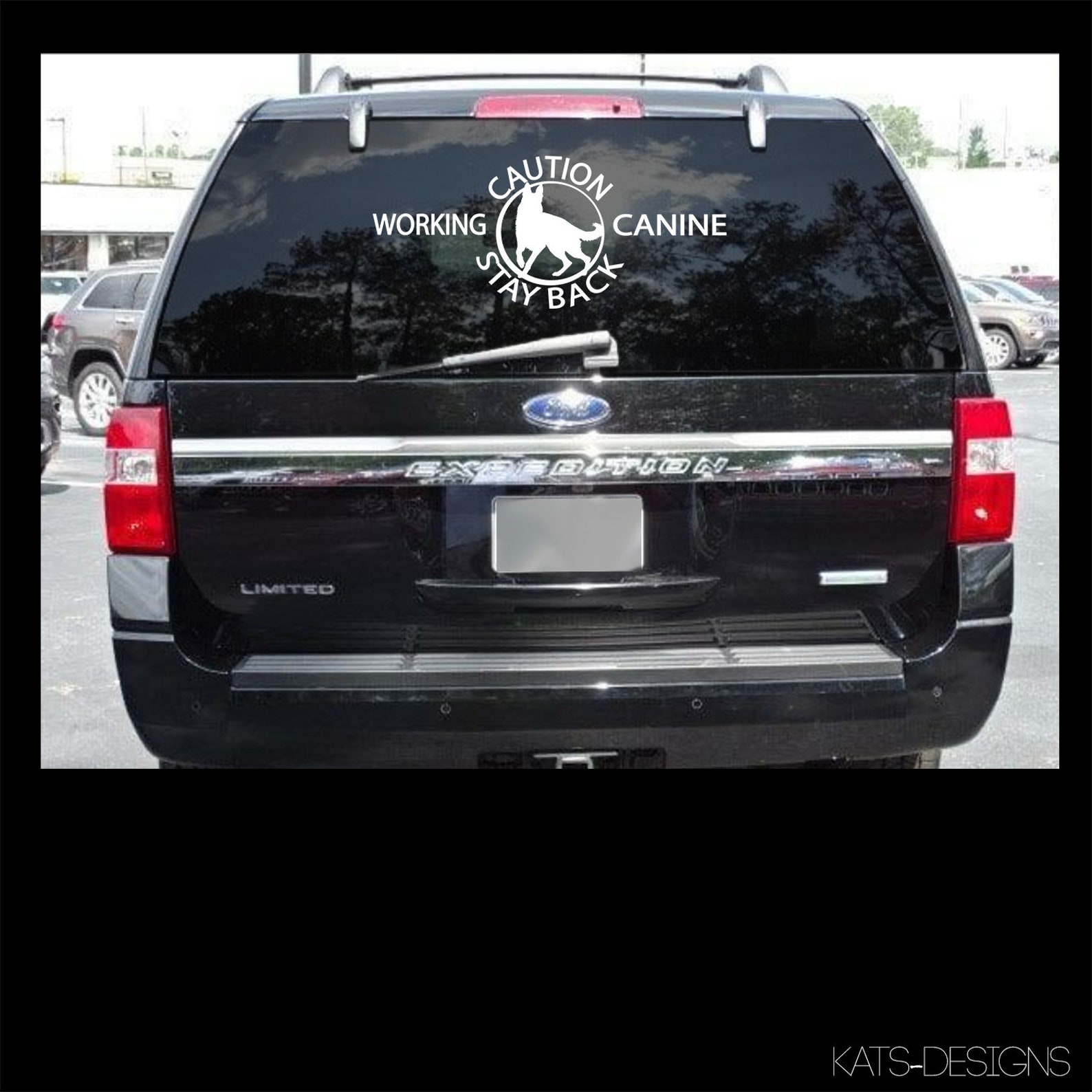 CAUTION Stay Back Working Canine Decal german Shepherd Sticker / Decal ...