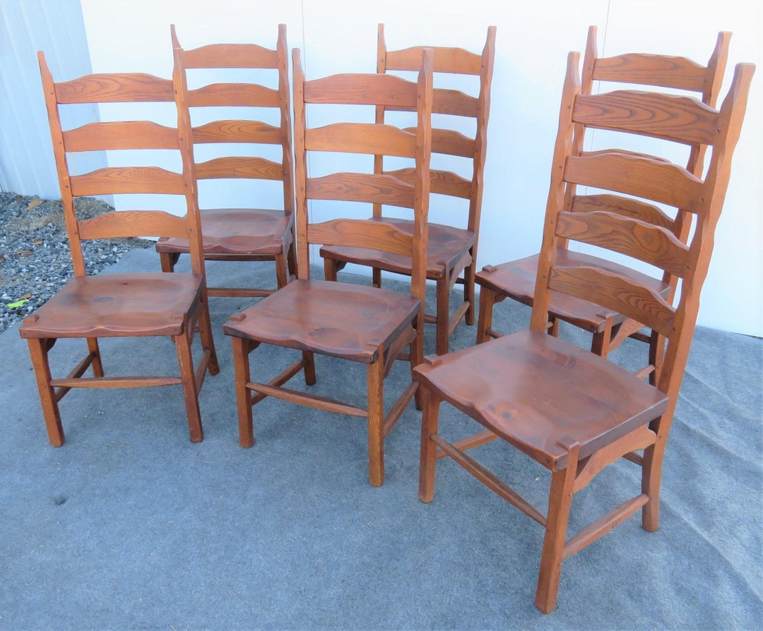 Hunt Country Solid Wood Ladder Back Chairs - Etsy