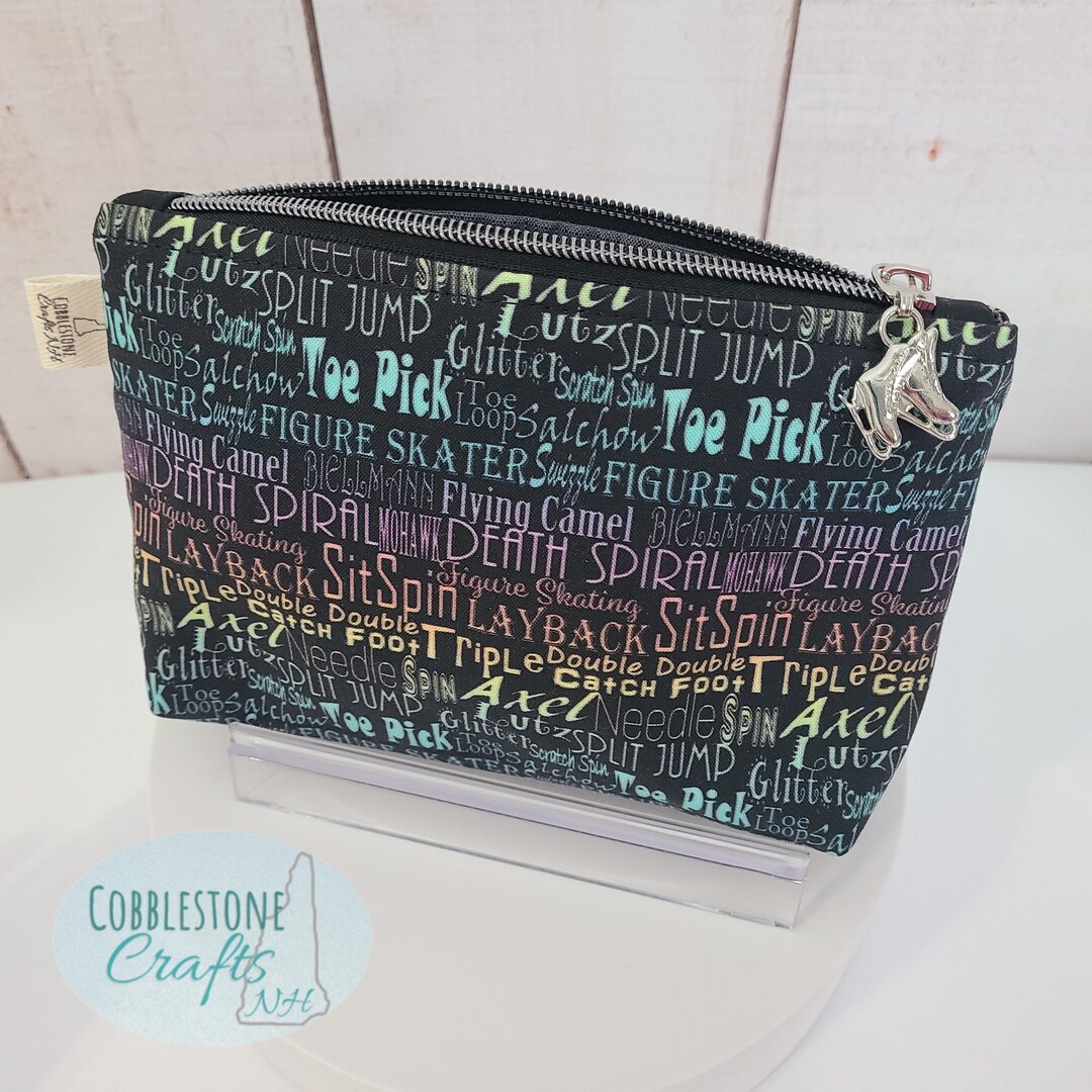 Figure Skating Moves - Midnight Kiss Pouch - Zippered Pouch - Makeup ...