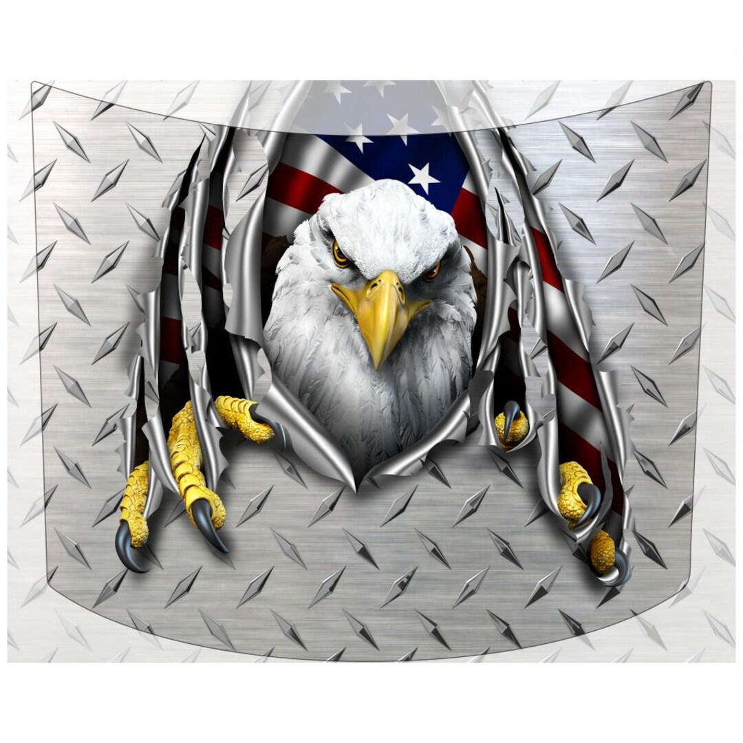 American Eagle Ripped Hood Wrap Vinyl Graphic Hood Blackout Decal H118 ...
