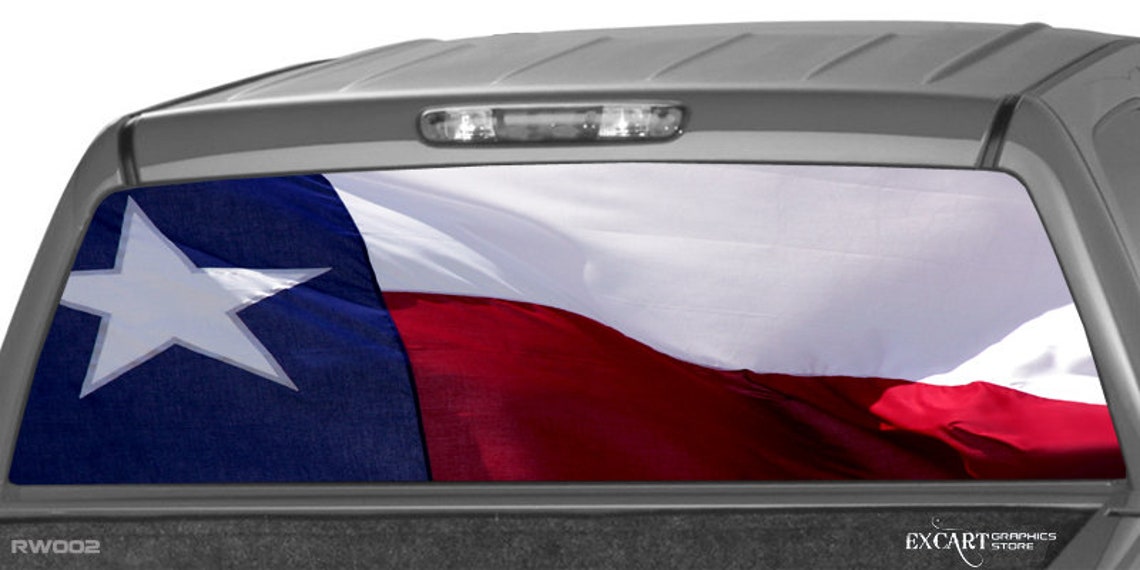 Texas Flag Rear Window Graphic Decal Tint Perf Sticker for | Etsy