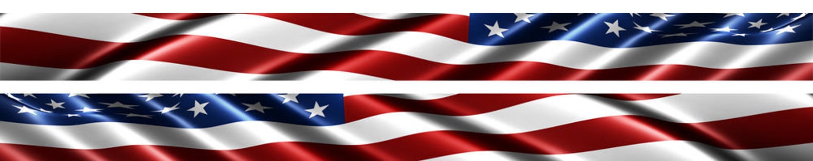 2 WAVING AMERICAN FLAG Decals 12"x12 Foot (24 Feet Total) Rocker Panel ...