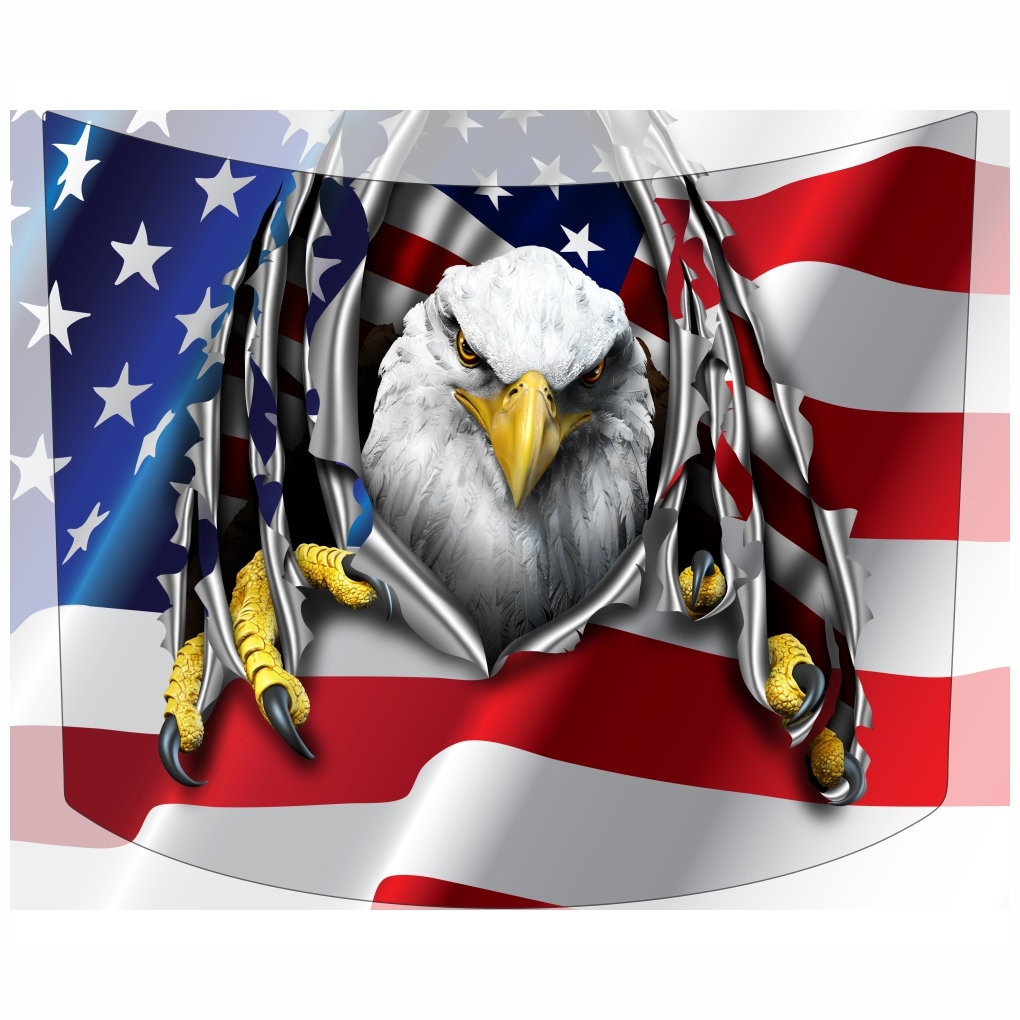 American Bald Eagle Flag Hood Wrap Vinyl Graphic Hood Blackout Decal ...