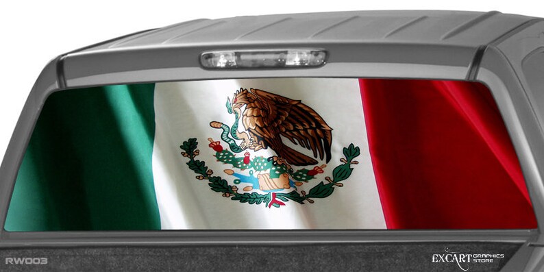 Mexican Flag Rear Window Graphic Decal Tint Perf Sticker for - Etsy