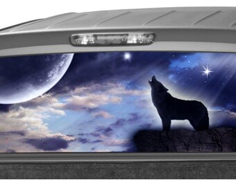 Wolf Wolves Rear Window Graphic Decal perforated - Etsy