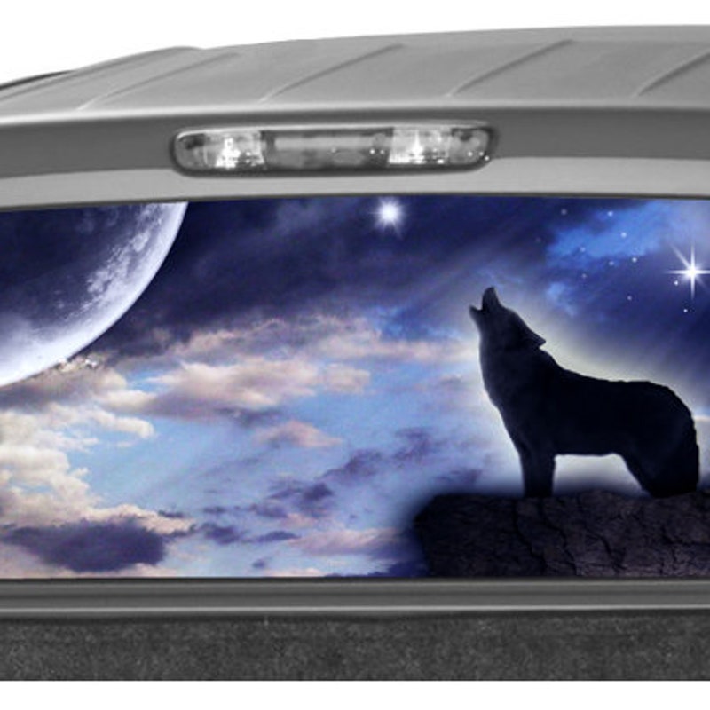 Howling Wolf Decal - Etsy
