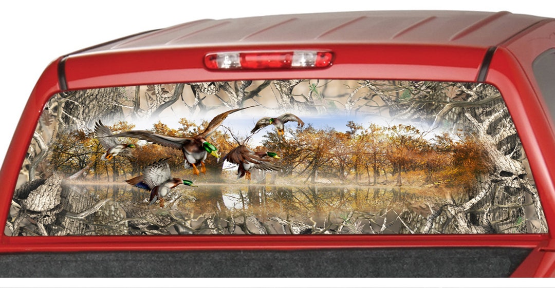 Mallards Duck Oak Ambush Tree Skull Hunting Camouflage Rear Window ...