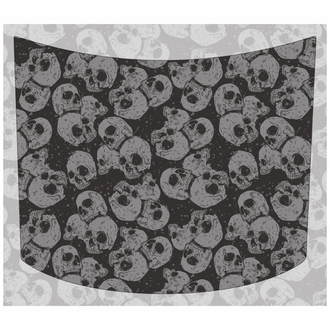 SKULLS Hood Wrap Vinyl Graphic Hood Blackout Decal Camouflage H315 - Etsy