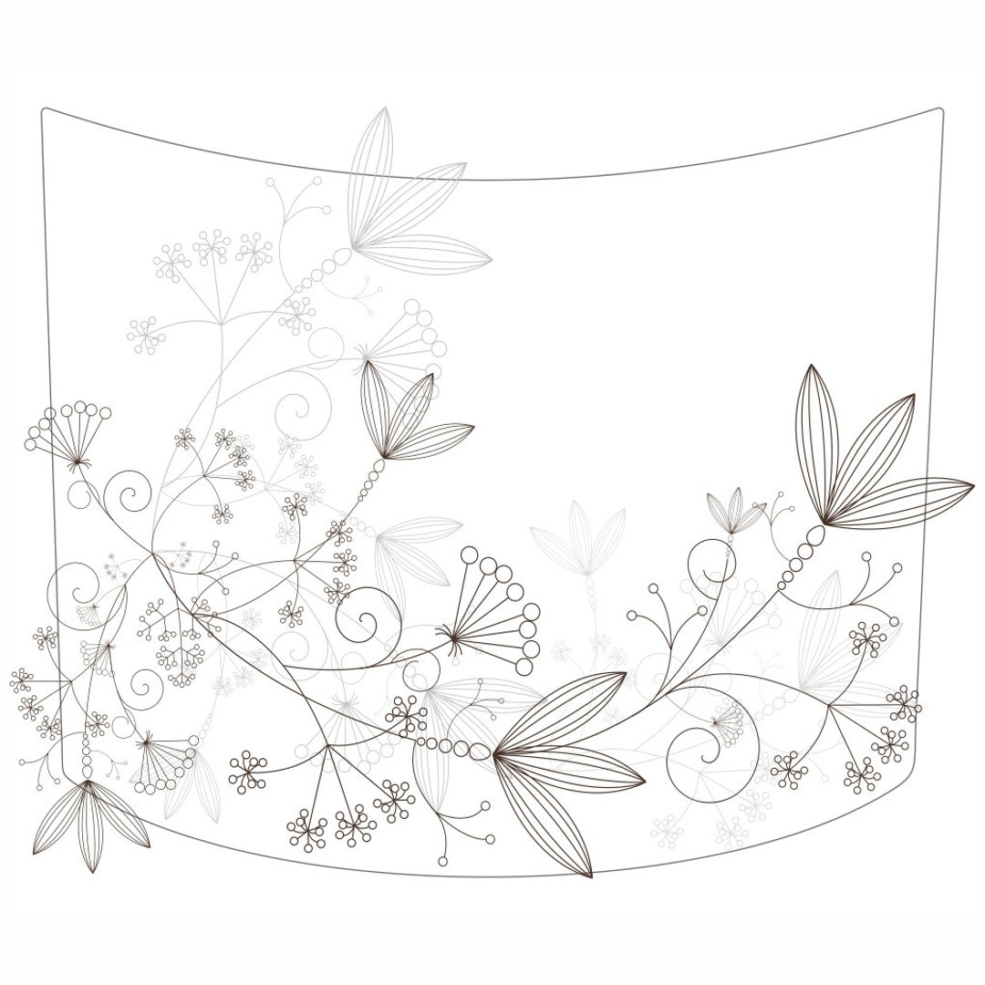 Flowers Hood Wrap Vinyl Graphic Hood Blackout White Decal H232 - Etsy