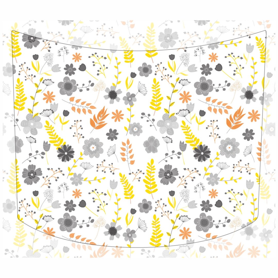 Floral Print Hood Wrap Vinyl Graphic Hood Blackout Decal - Etsy