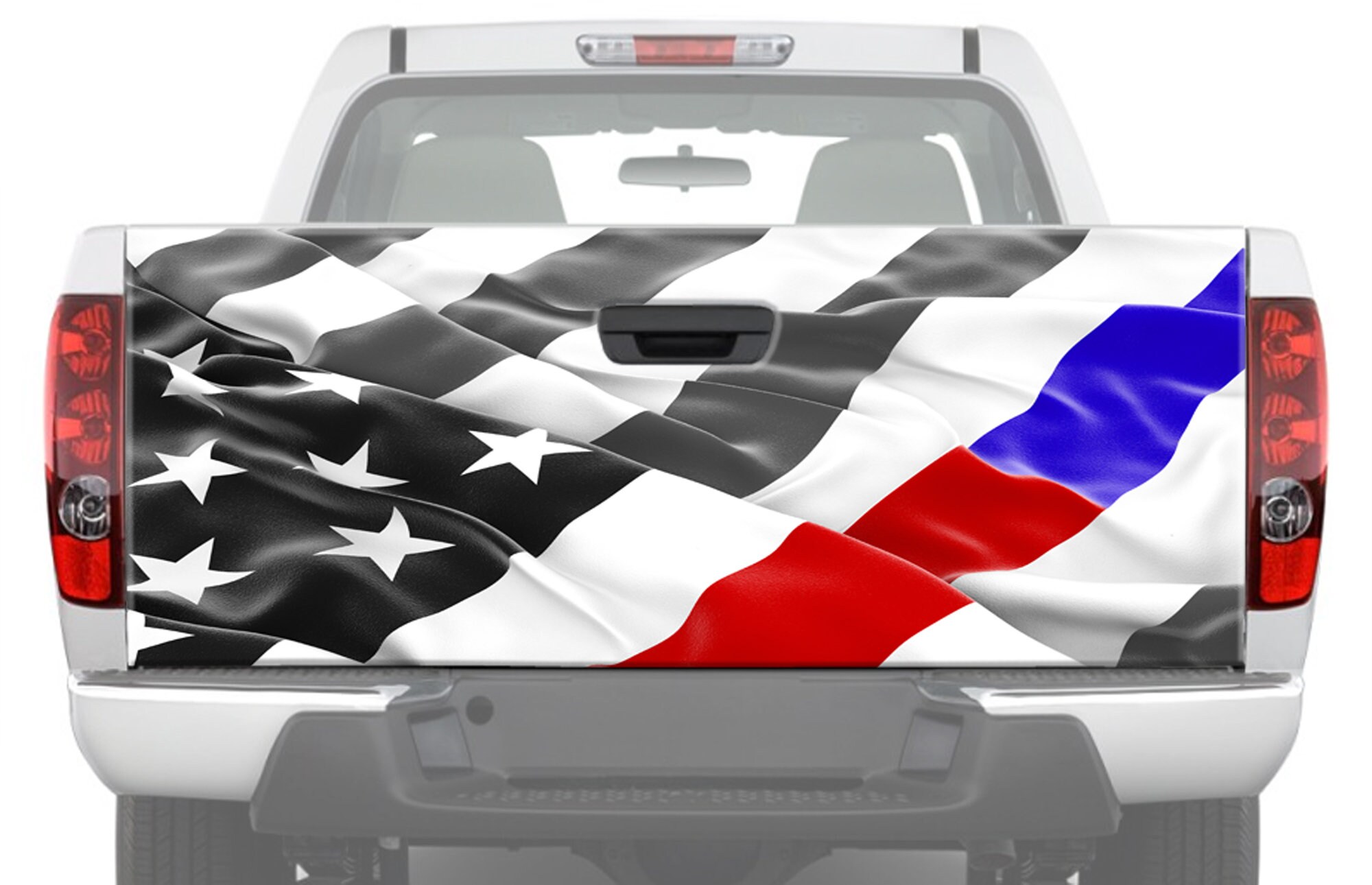 Firefighter & Police Red and Blue Thin Line American Flag | Etsy