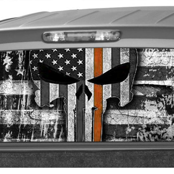 Punisher Rear Window Decal - Etsy