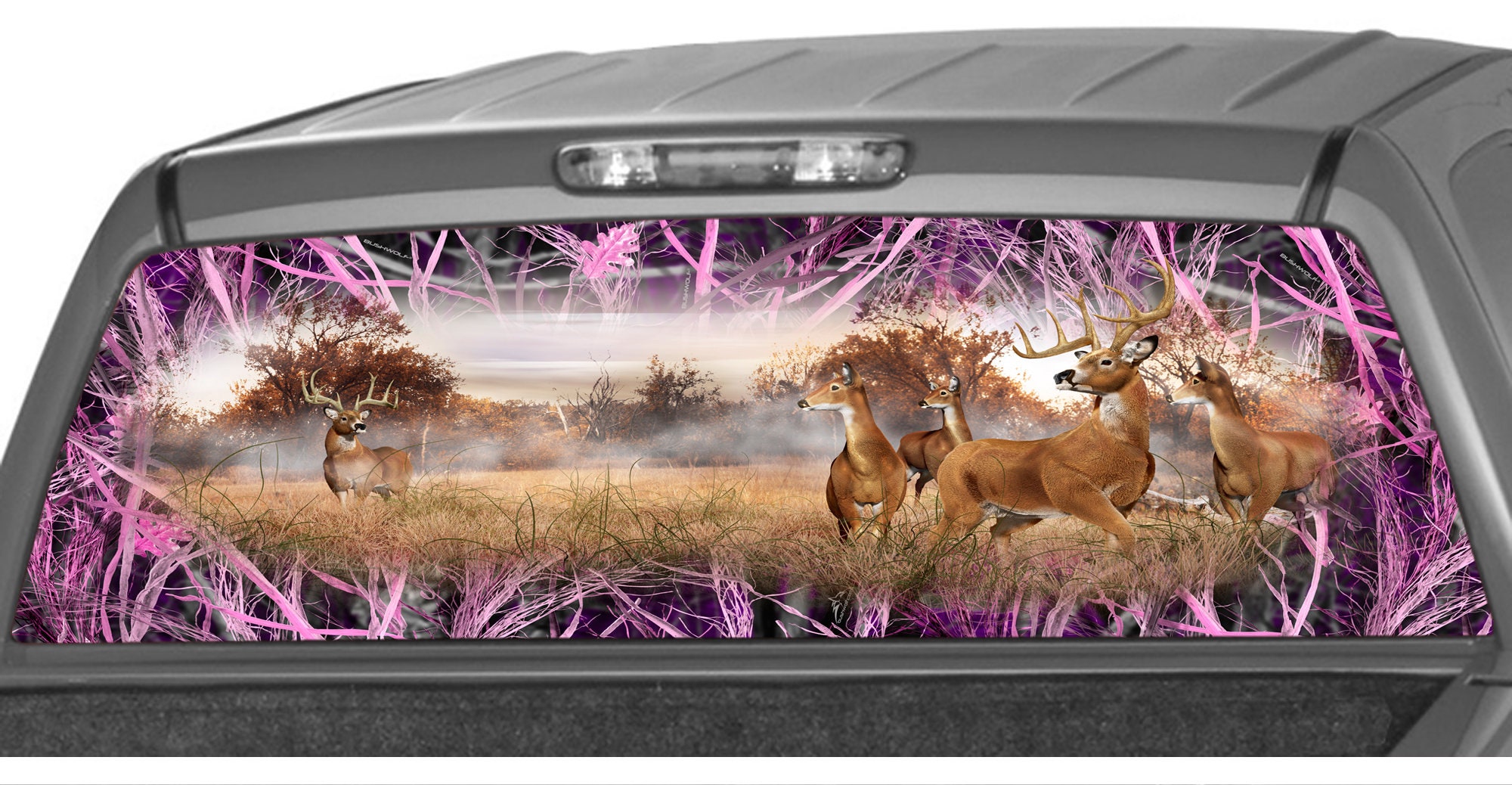 Pink Deer Hunting Decals