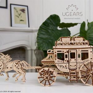 Stagecoach - Build Your Own Working Model by Ugears. Self Assembly Kit ...