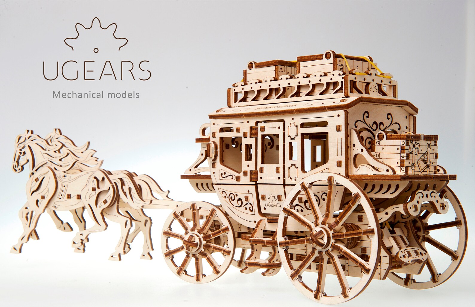 Stagecoach - Build Your Own Working Model by Ugears. Self Assembly Kit ...