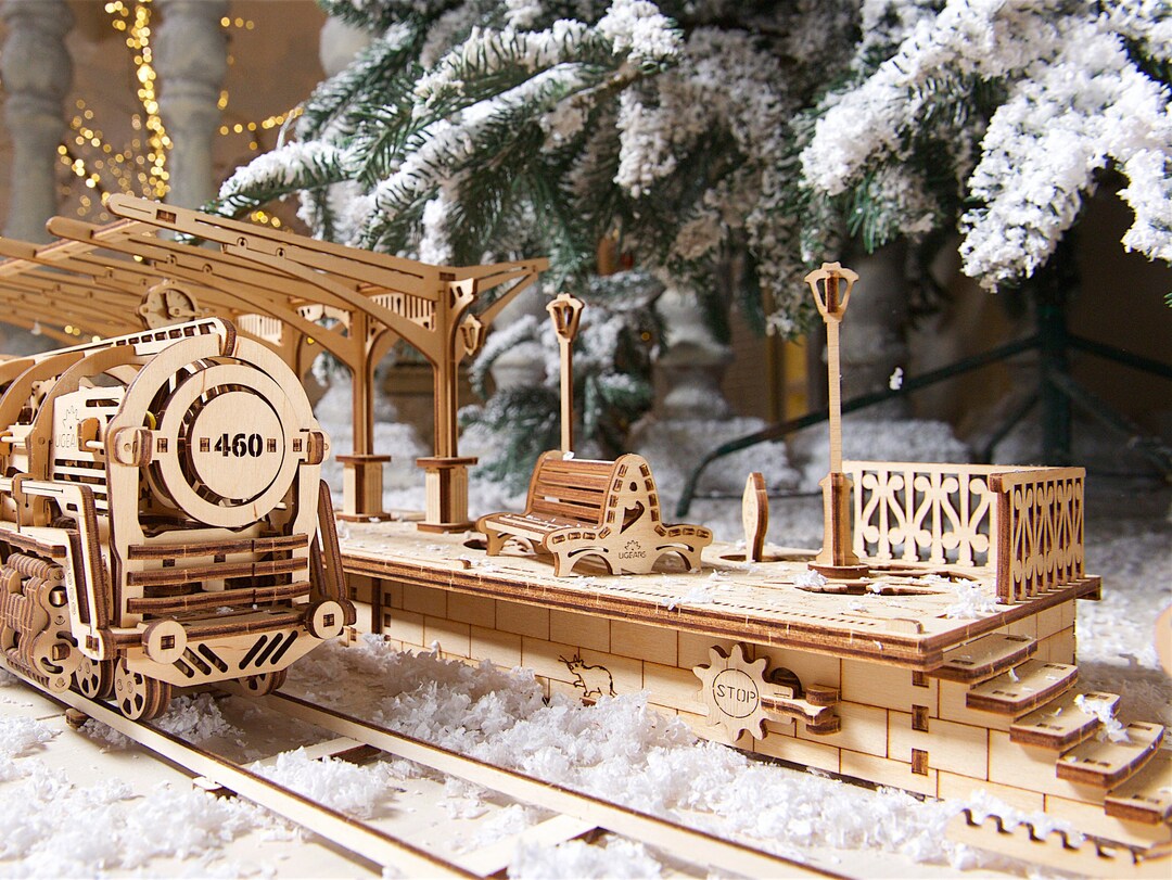 Railway Platform Build Your Own Working Model by Ugears. Self Assembly ...