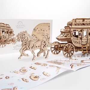 Stagecoach - Build Your Own Working Model by Ugears. Self Assembly Kit ...