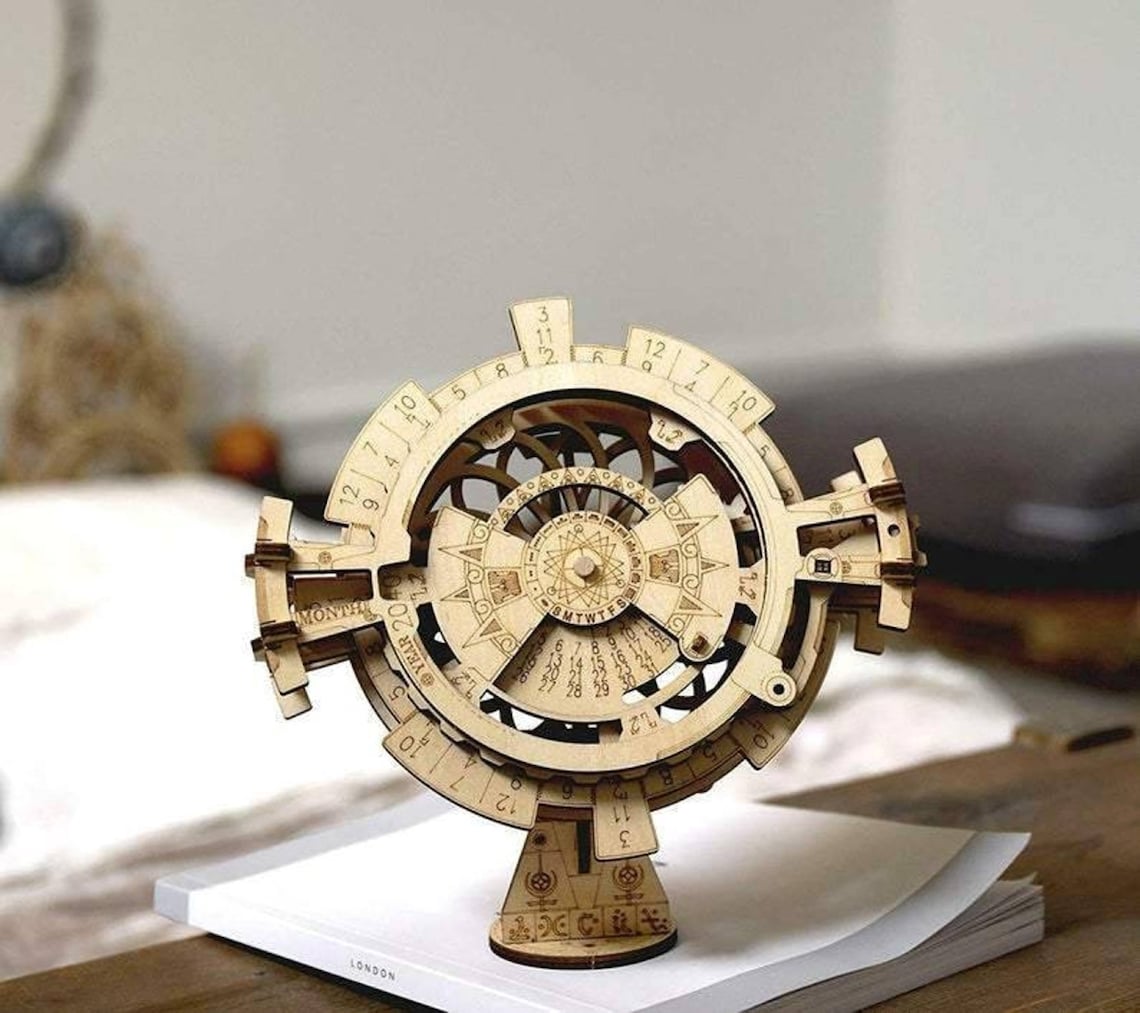 Perpetual Calendar Mechanical Wooden DIY Project Kit | Etsy