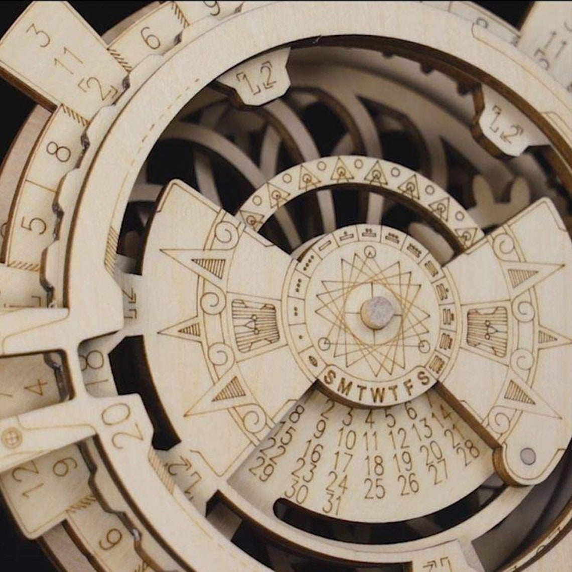 Perpetual Calendar Mechanical Wooden DIY Project Kit - Etsy