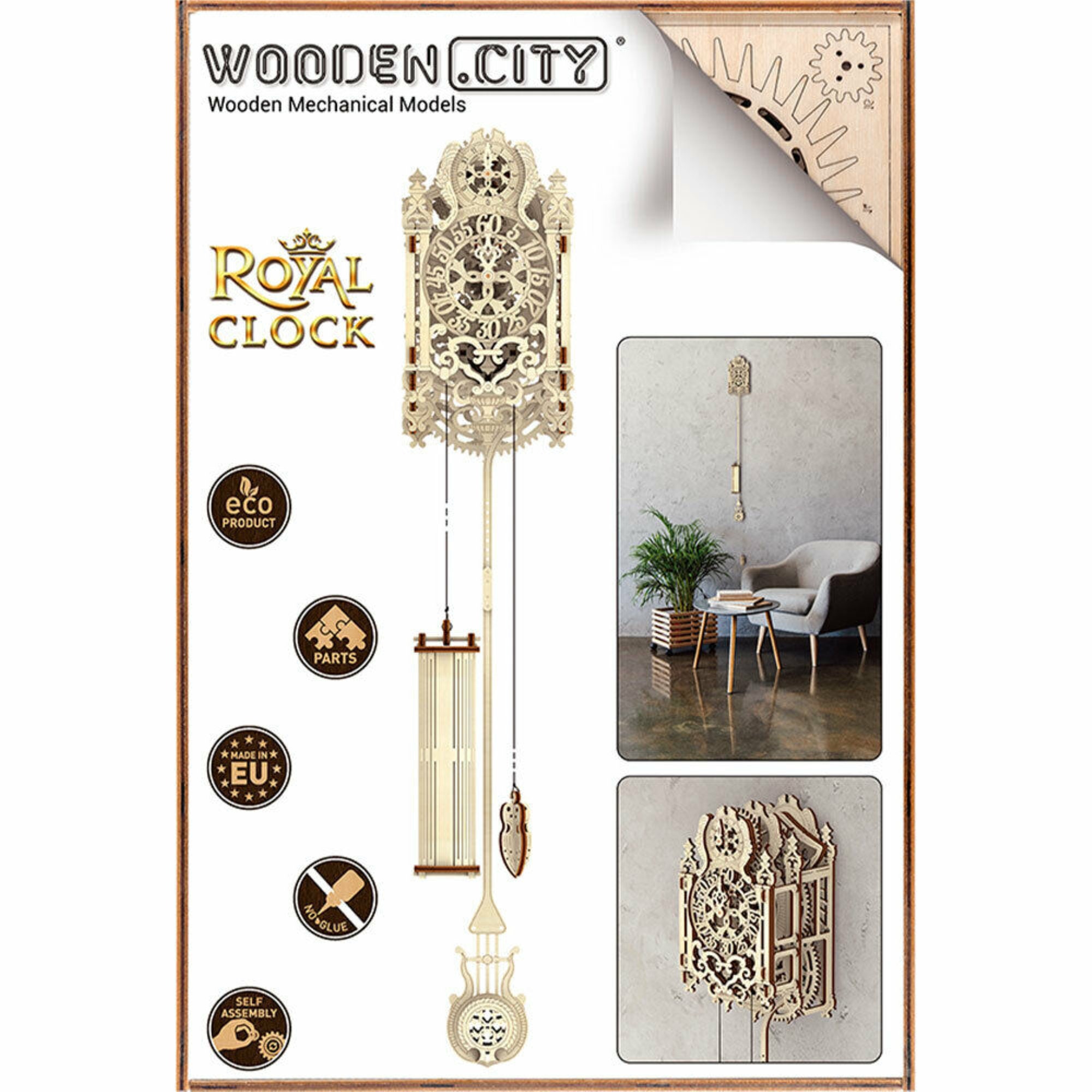 Royal Clock Mechanical Wooden Kit Build Your Own Working - Etsy